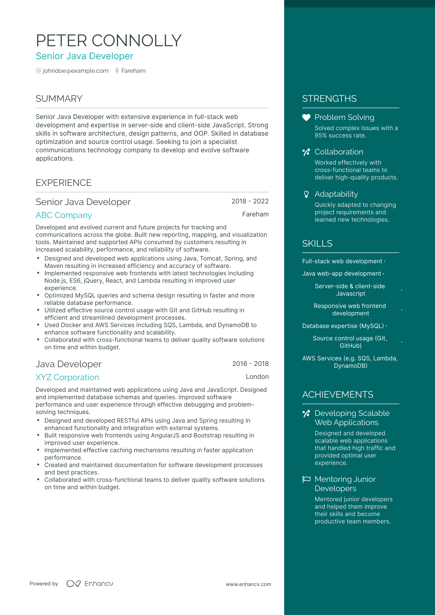 8 Java Developer Resume Examples & Guide for 2024