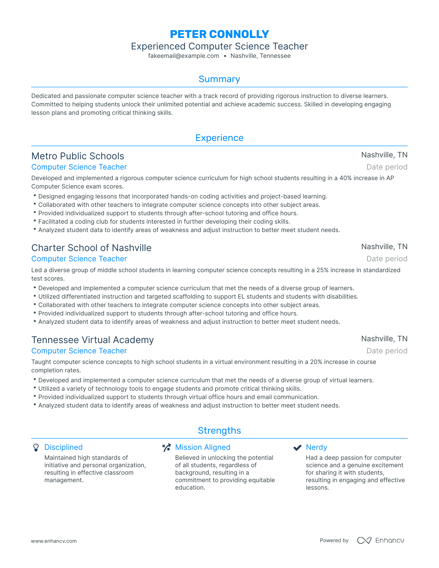 5 Computer Science Teacher Resume Examples & Guide for 2023