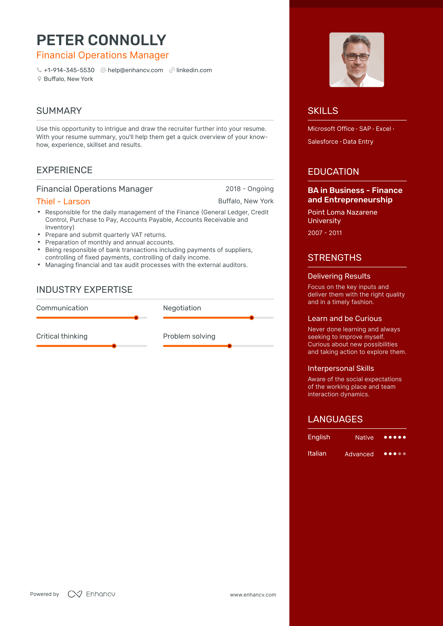 Financial Operations Manager Resume Examples & Guide for 2023 (Layout ...