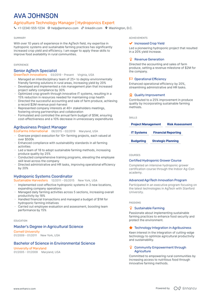 5 Farm Manager Resume Examples & Guide for 2024