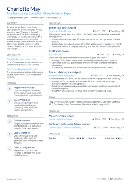 10 Real Estate Broker Resume Examples & Guide for 2026