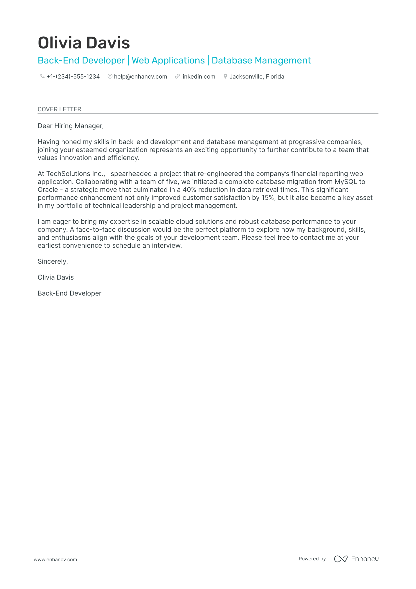 20 Professional Developer Cover Letter Examples and Template for 2025 ...