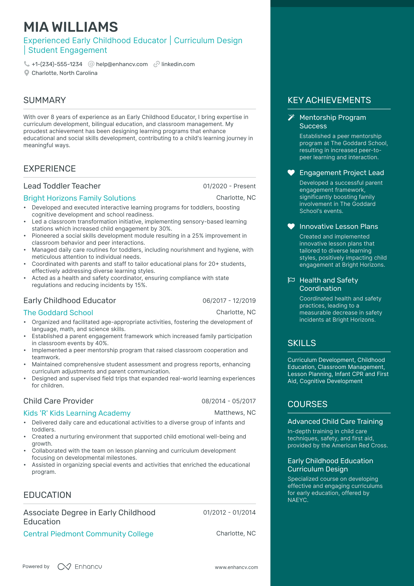 10 Toddler Teacher Resume Examples & Guide for 2026