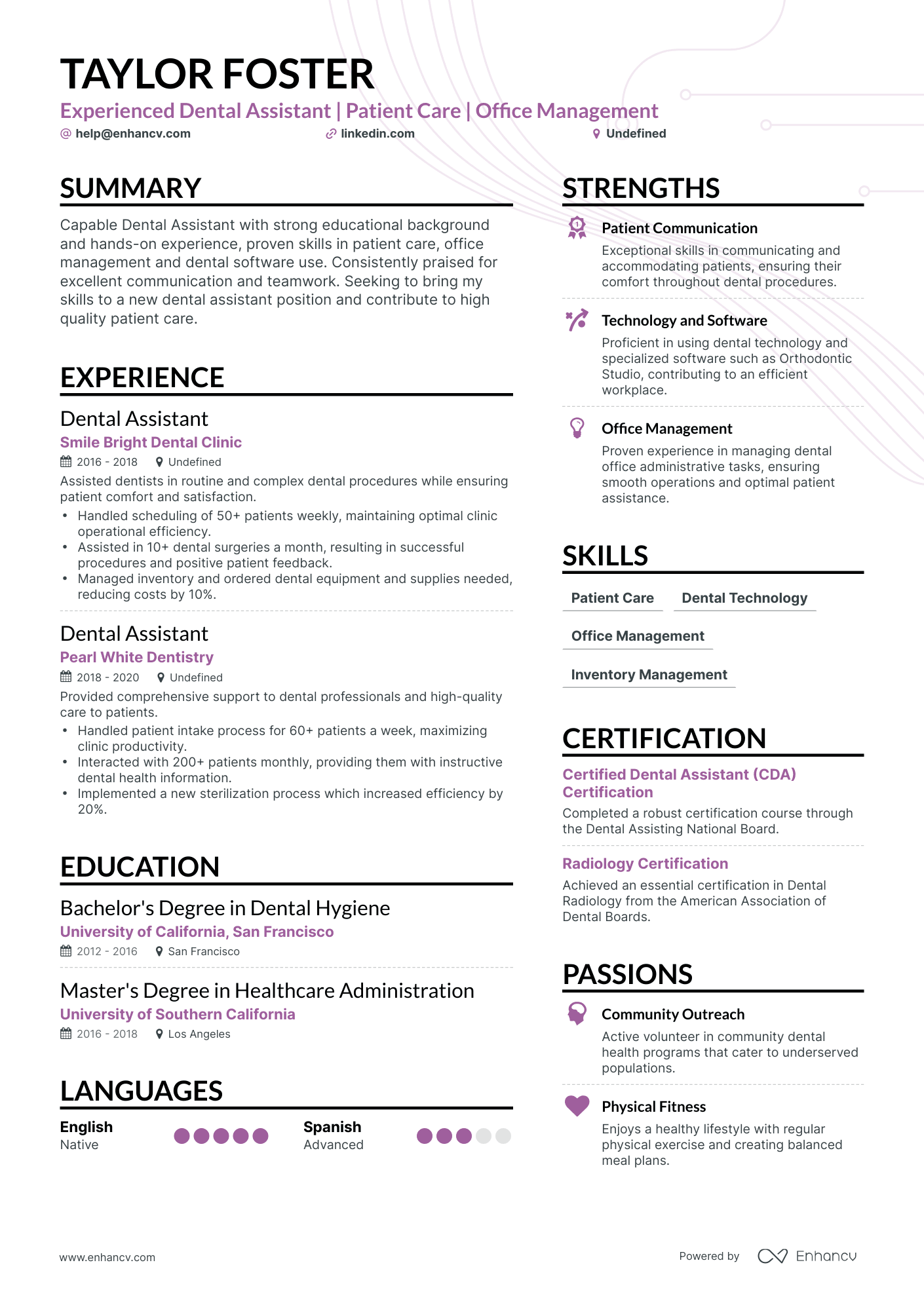 5 Entry Level Dental Assistant Resume Examples & Guide for 2023