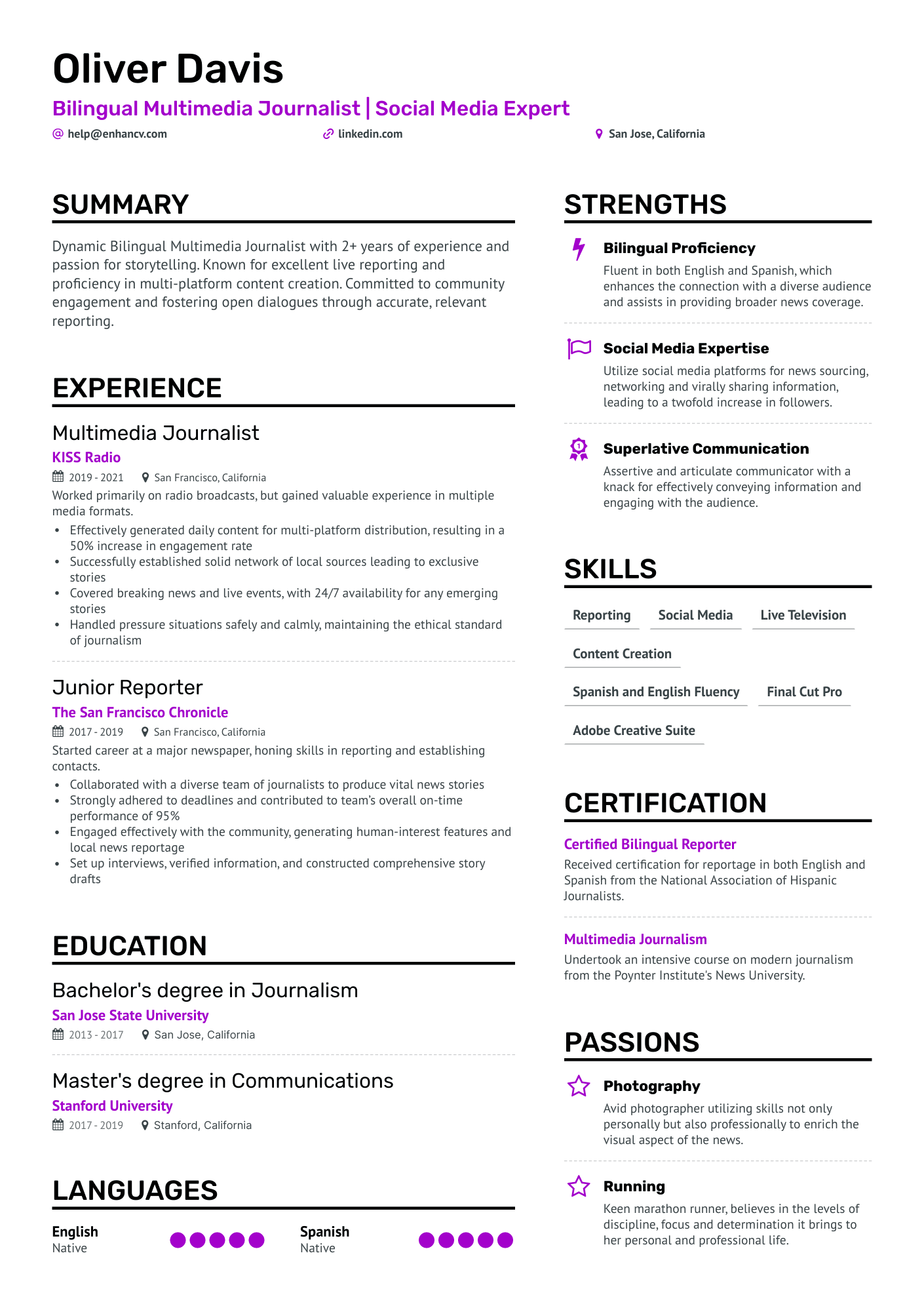 8 Journalist Resume Examples & Guide for 2024