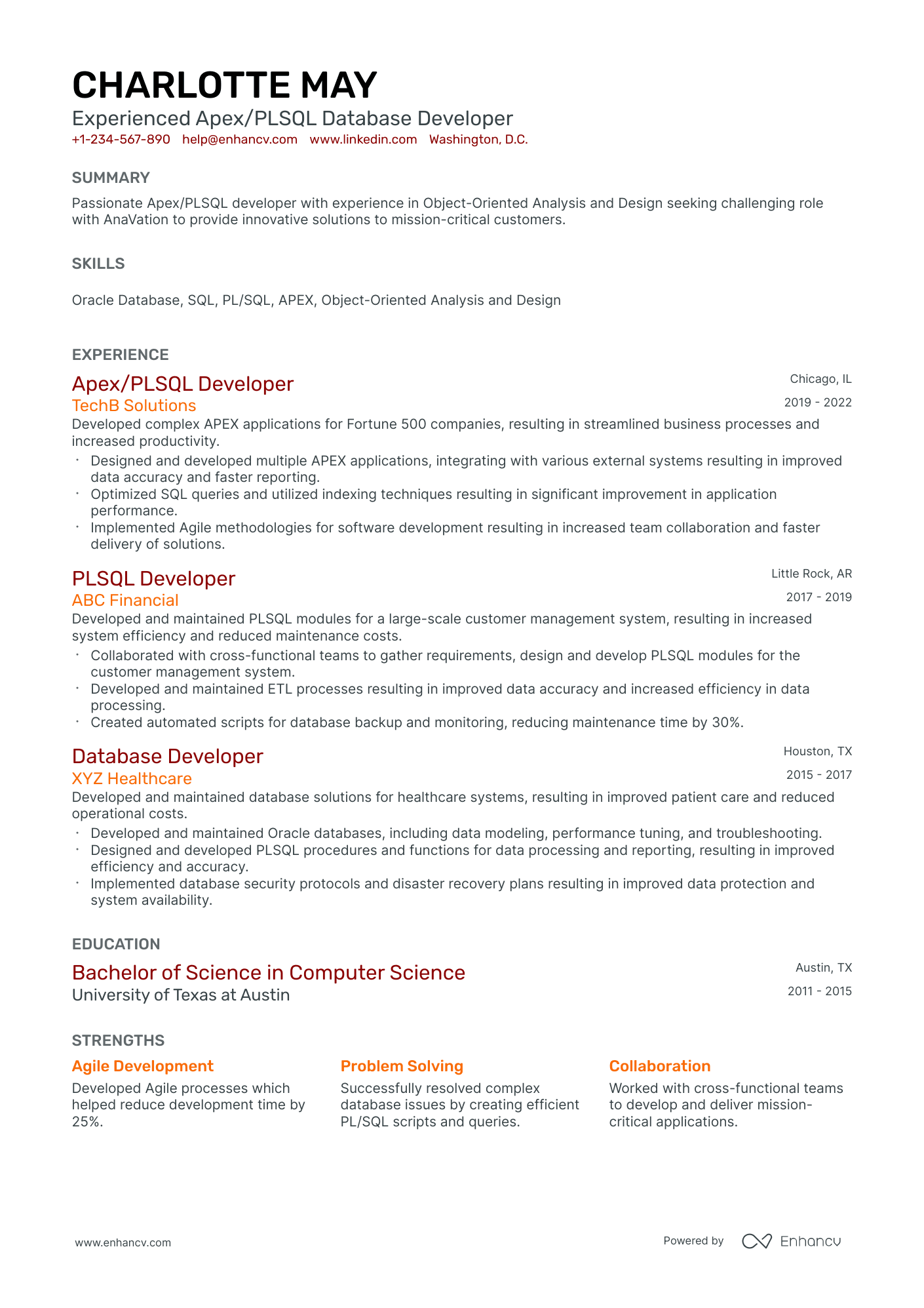 10 Database Developer Resume Examples, Templates & Guide for 2025