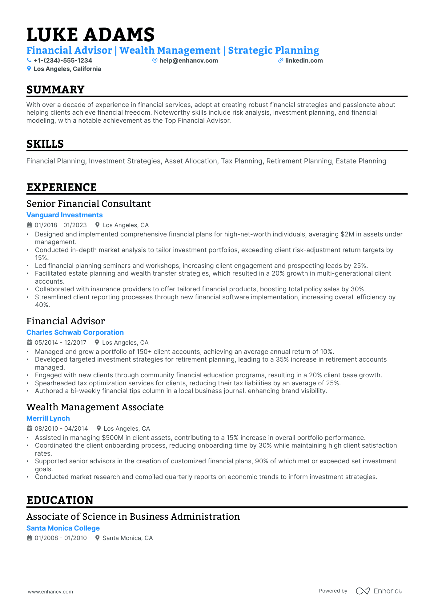 10 Financial Professional Resume Examples & Guide for 2026