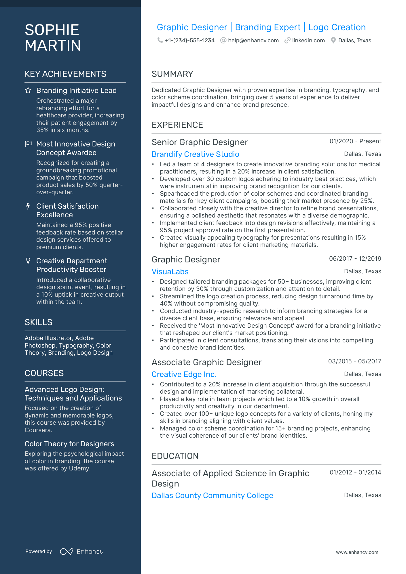 10 Logo Designer Resume Examples & Guide for 2026