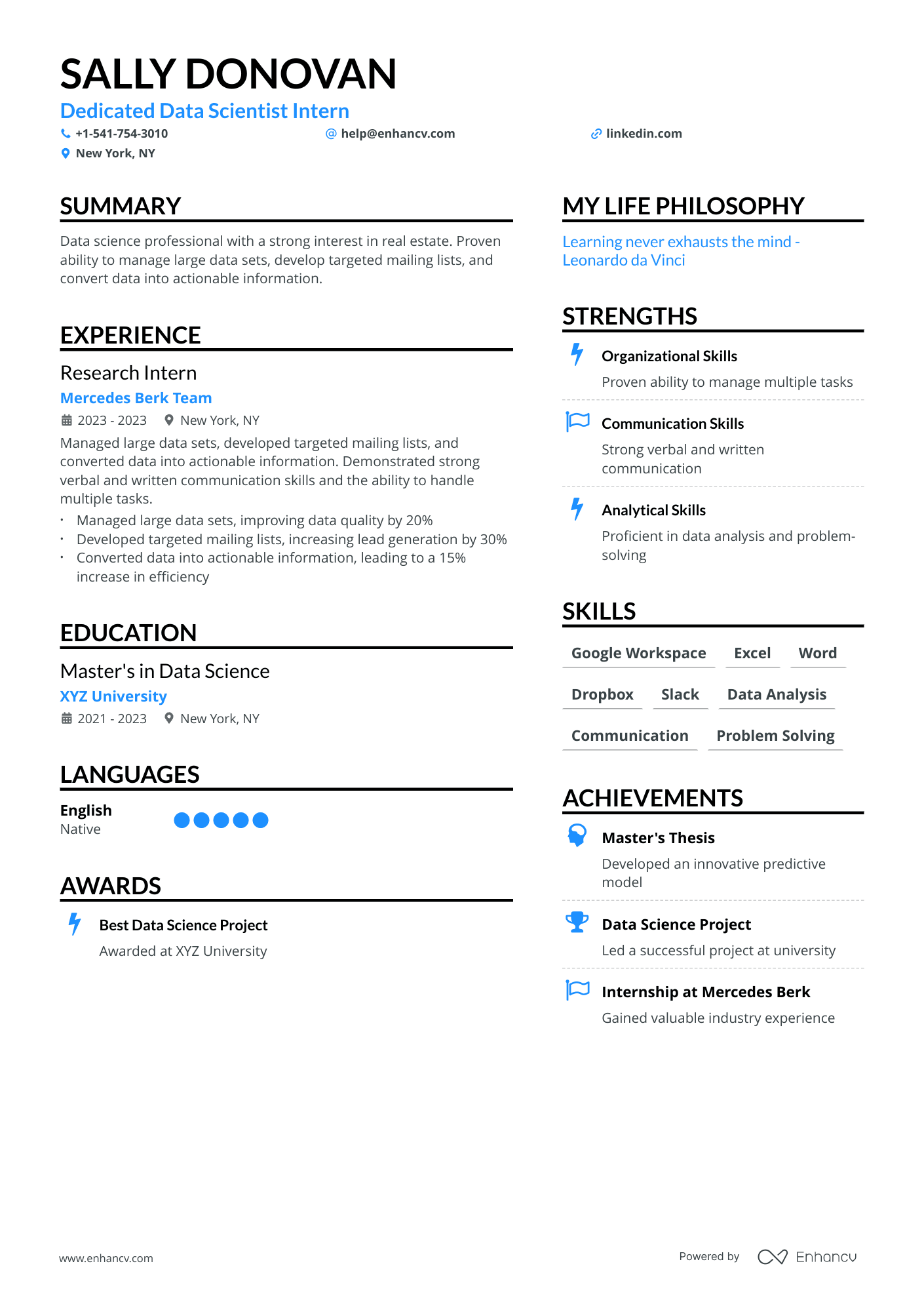 5 Intern Resume Examples & Guide for 2024