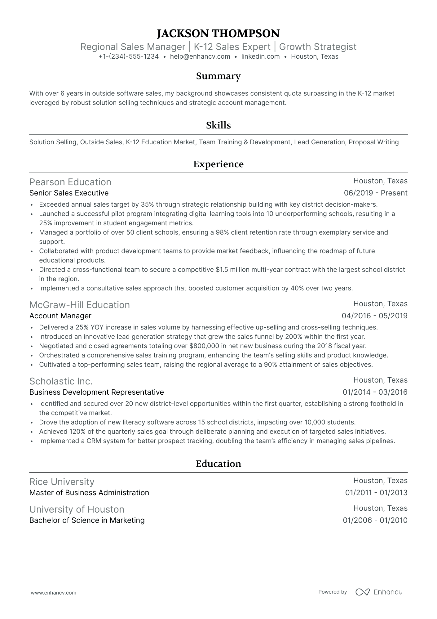 10 Software Sales Resume Examples & Guide for 2026