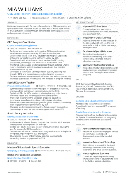 10 Lead Teacher Resume Examples & Guide for 2026