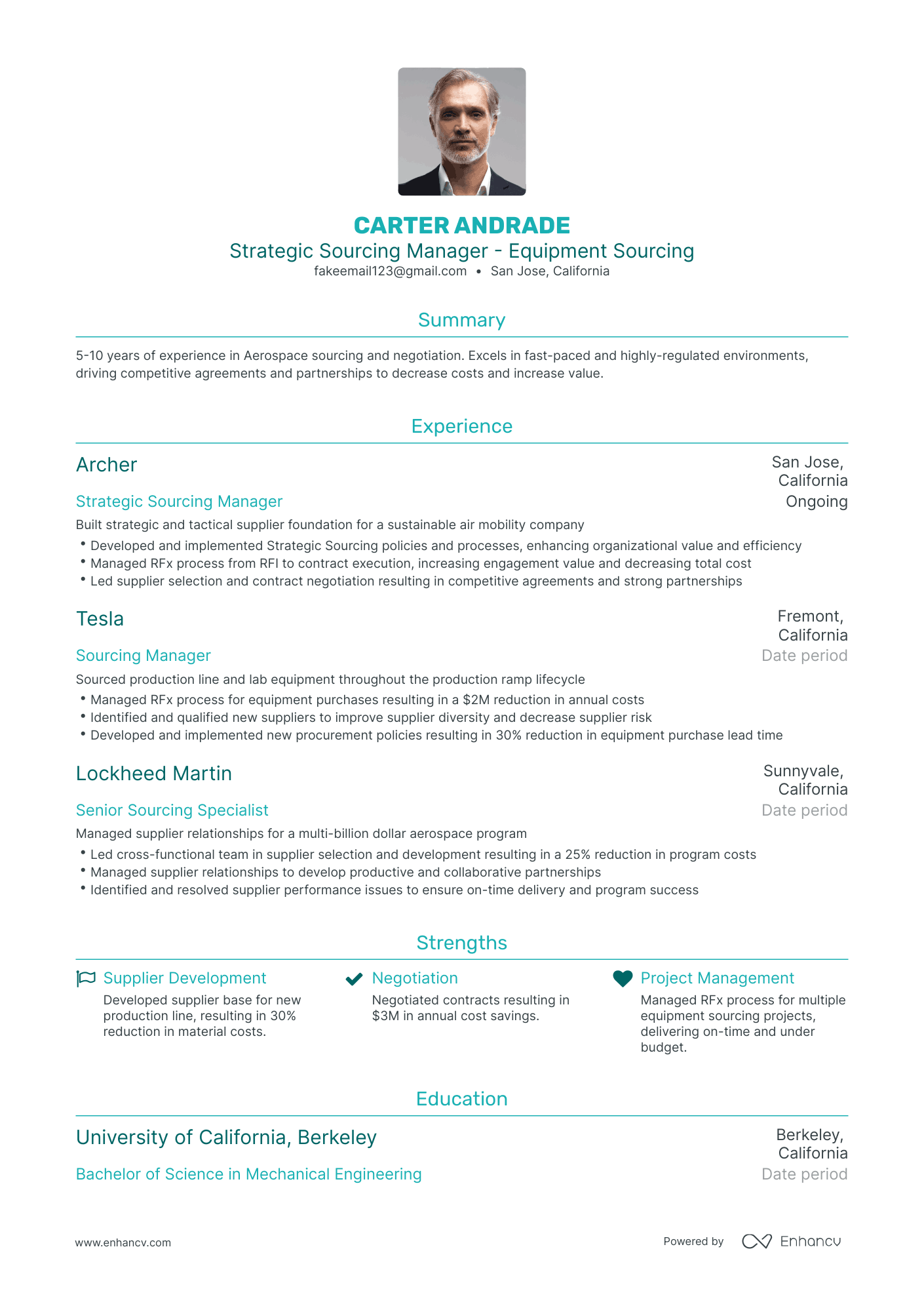 5 Strategic Sourcing Manager Resume Examples & Guide for 2023