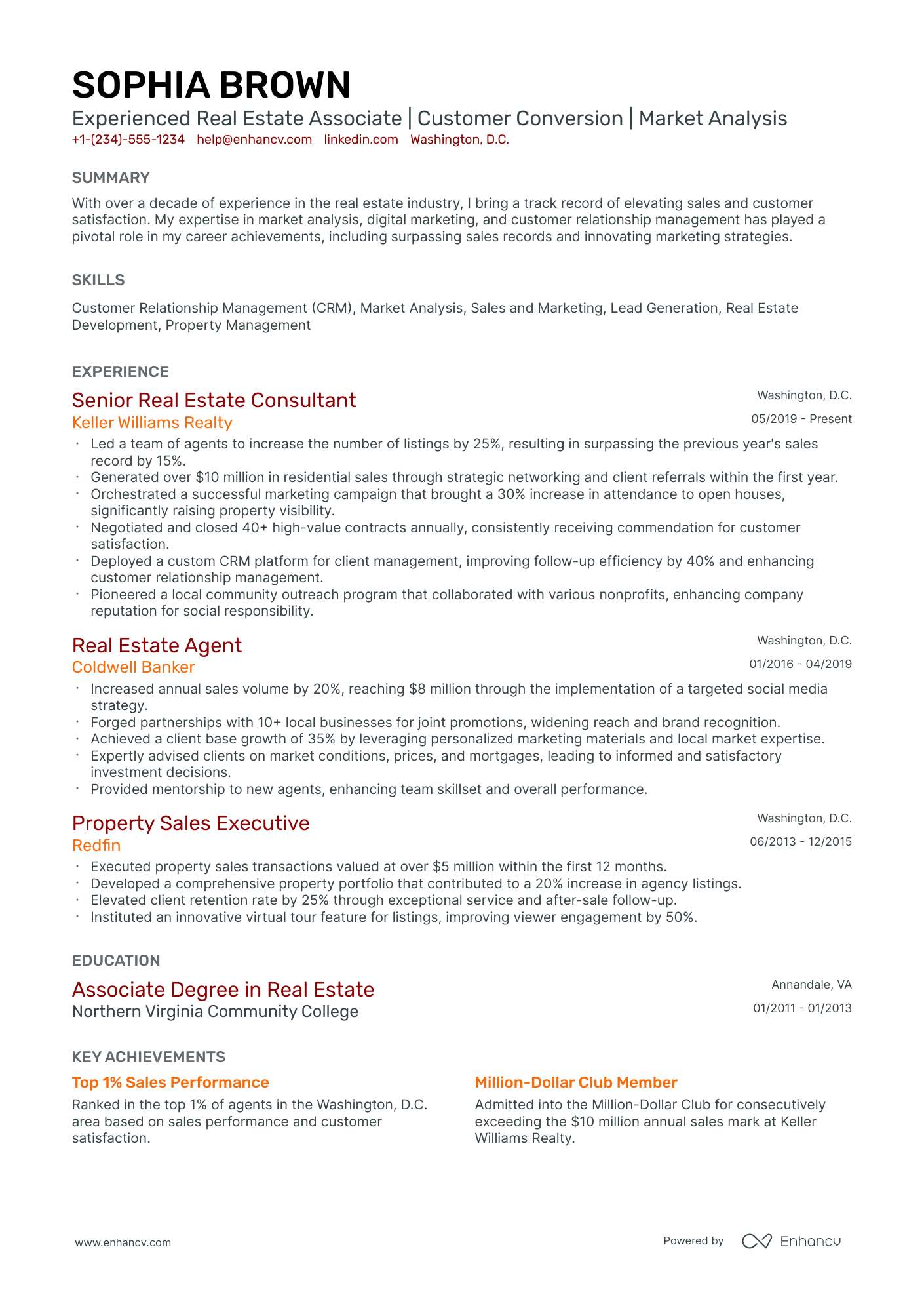 10 Real Estate Sales Resume Examples & Guide for 2025