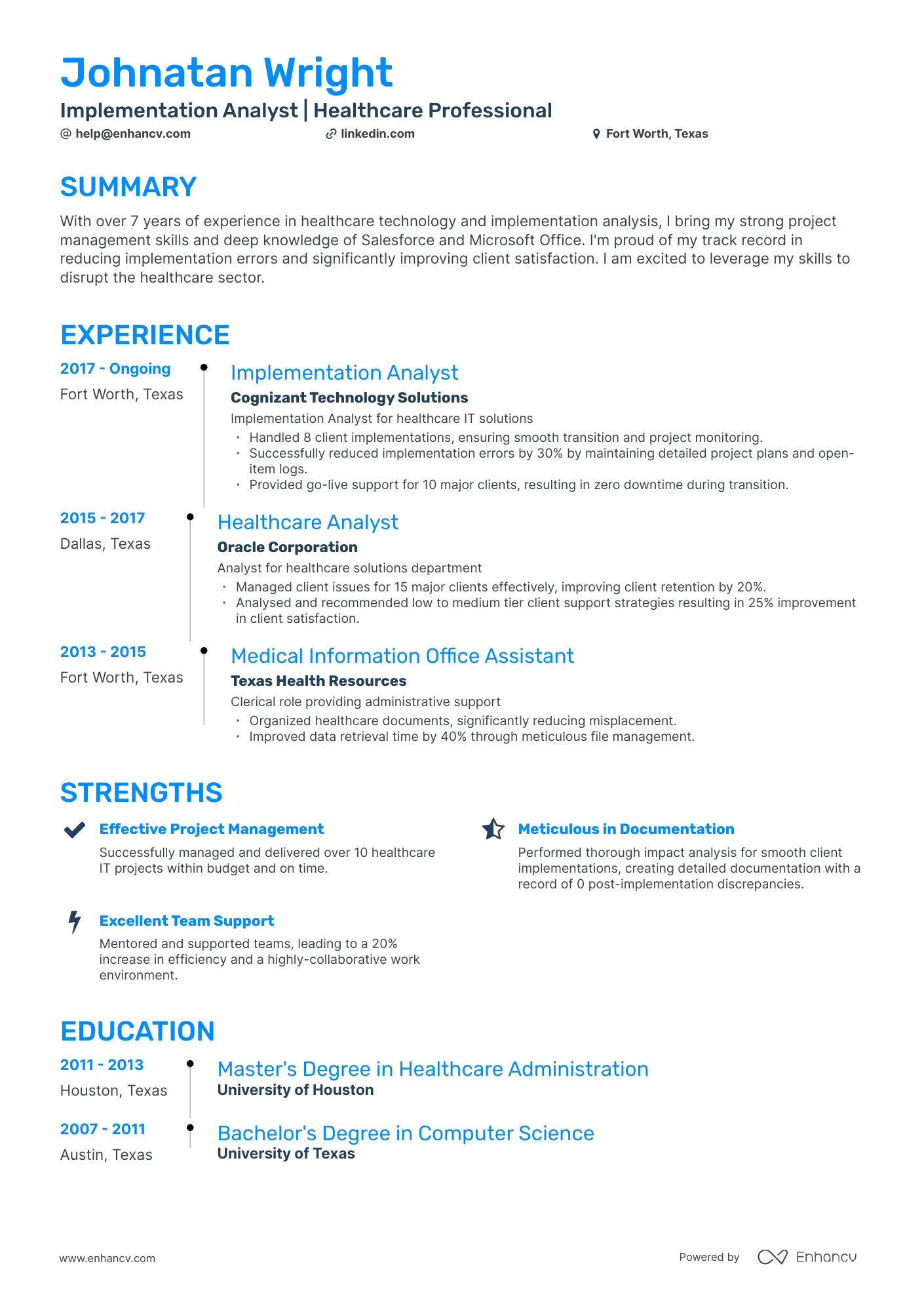 5 Implementation Analyst Resume Examples & Guide for 2023