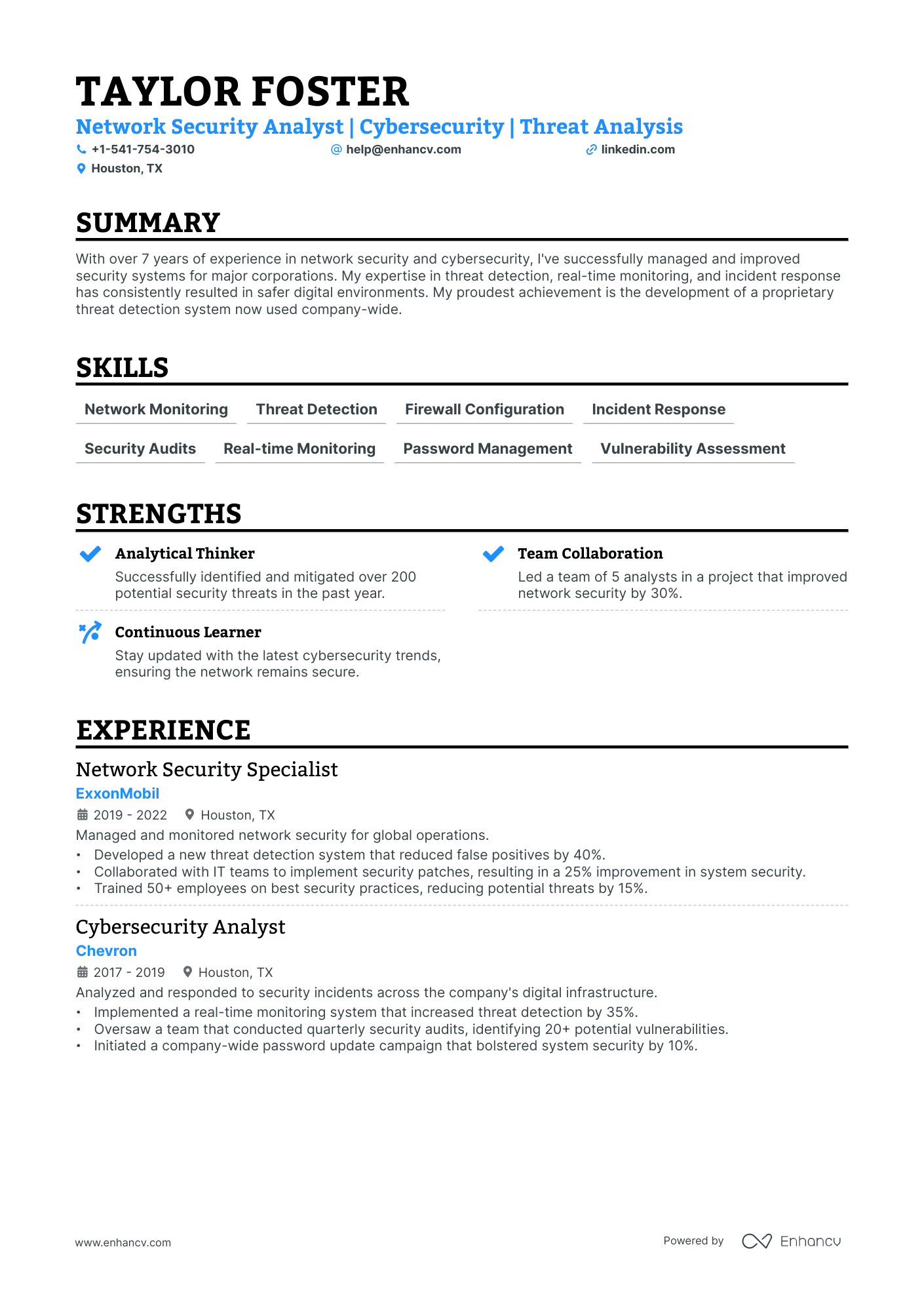 5 Security Analyst Resume Examples & Guide for 2025