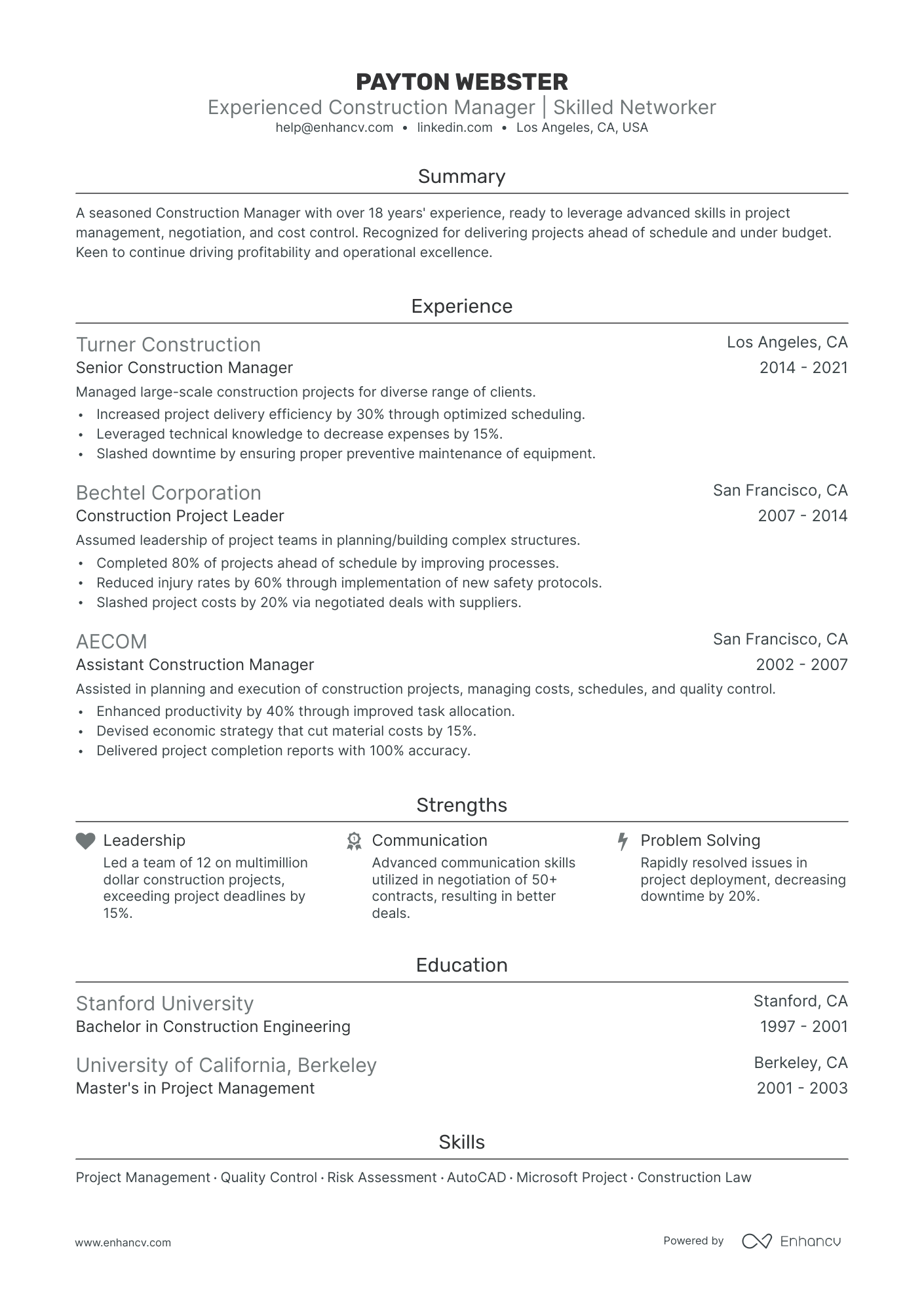 5 Construction Business Owner Resume Examples & Guide for 2024