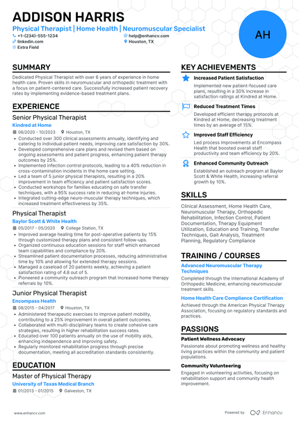11 Physical Therapist Resume Examples With 10/10 Score In 2026