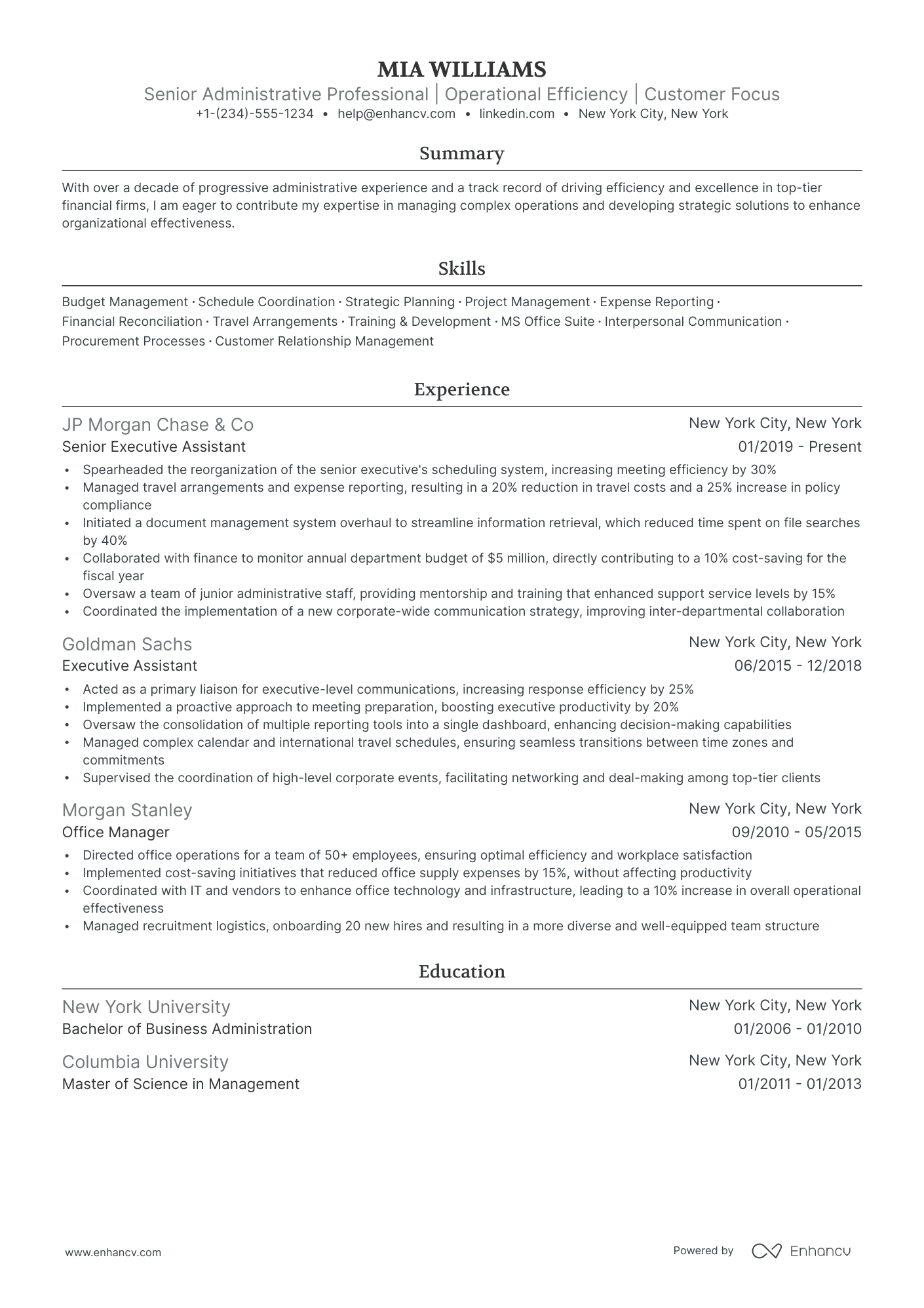 5 Administrative General Manager Resume Examples & Guide for 2024