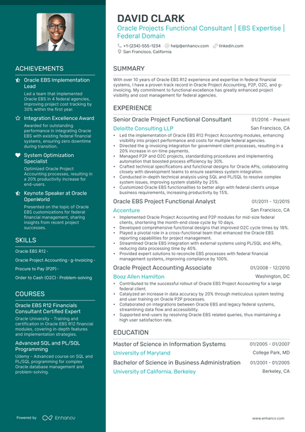 5 Oracle Project Accounting Resume Examples & Guide for 2024