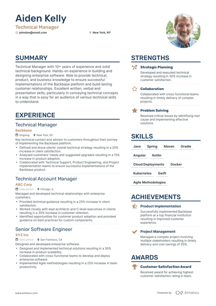 5 Technical Manager Resume Examples & Guide for 2023