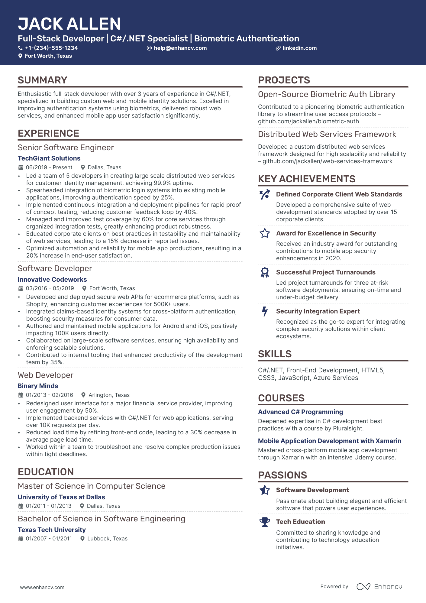 10 Senior Developer Resume Examples & Guide for 2025