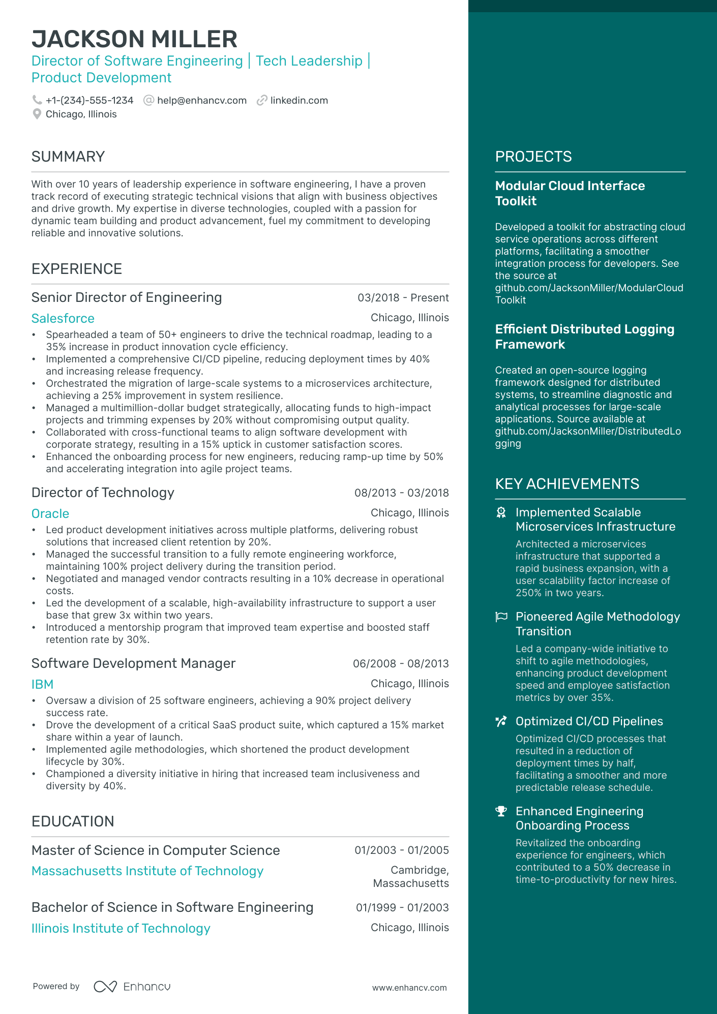 10 Director of Software Engineering Resume Examples & Guide for 2025