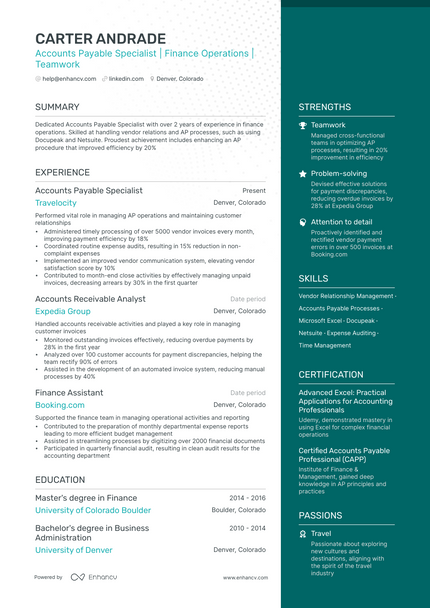 5 Accounts Payable Specialist Resume Examples & Guide for 2023