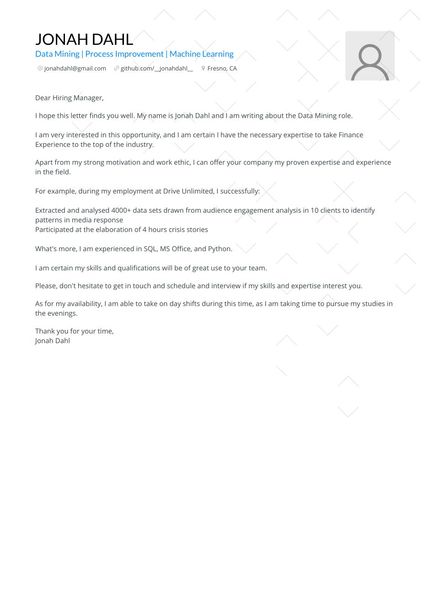 Real Data Mining Cover Letter Example For 2023