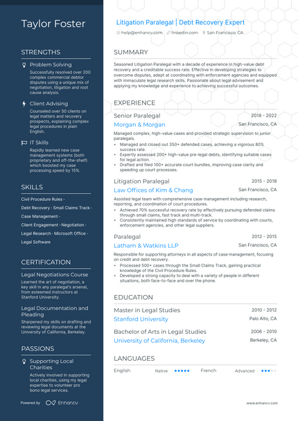 5 Litigation Paralegal Resume Examples & Guide for 2023