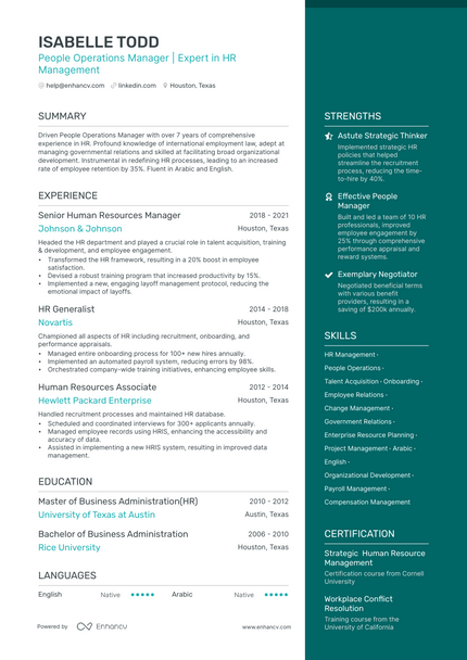 5 People Operations Manager Resume Examples & Guide for 2023