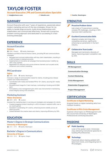 5 Senior Account Executive Resume Examples & Guide for 2023