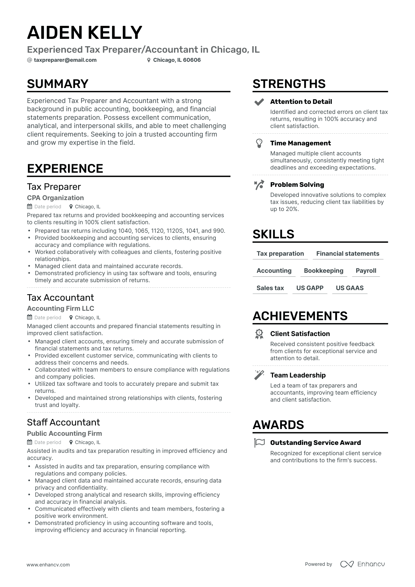 3 Tax Manager Resume Examples & Guide for 2024