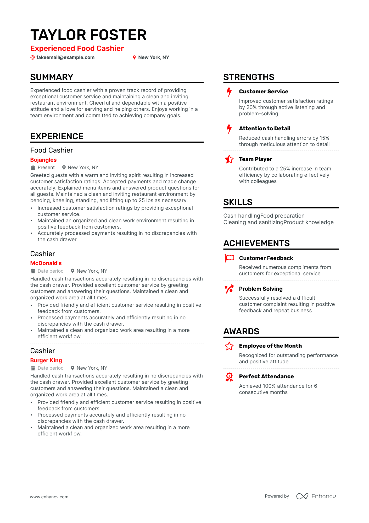 10 Cashier Resume Examples & Guide for 2024