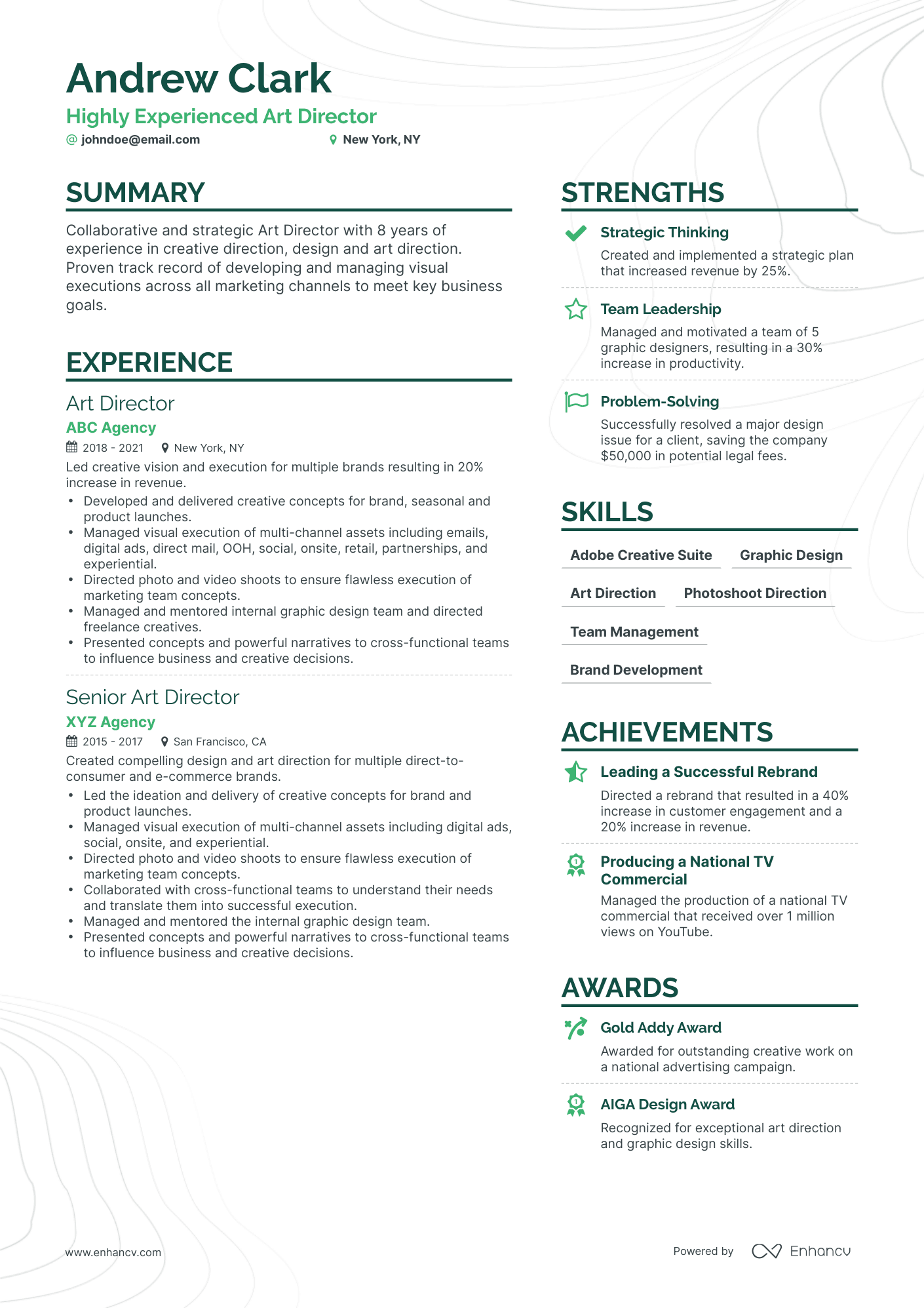 6 Artist Resume Examples & Guide for 2024