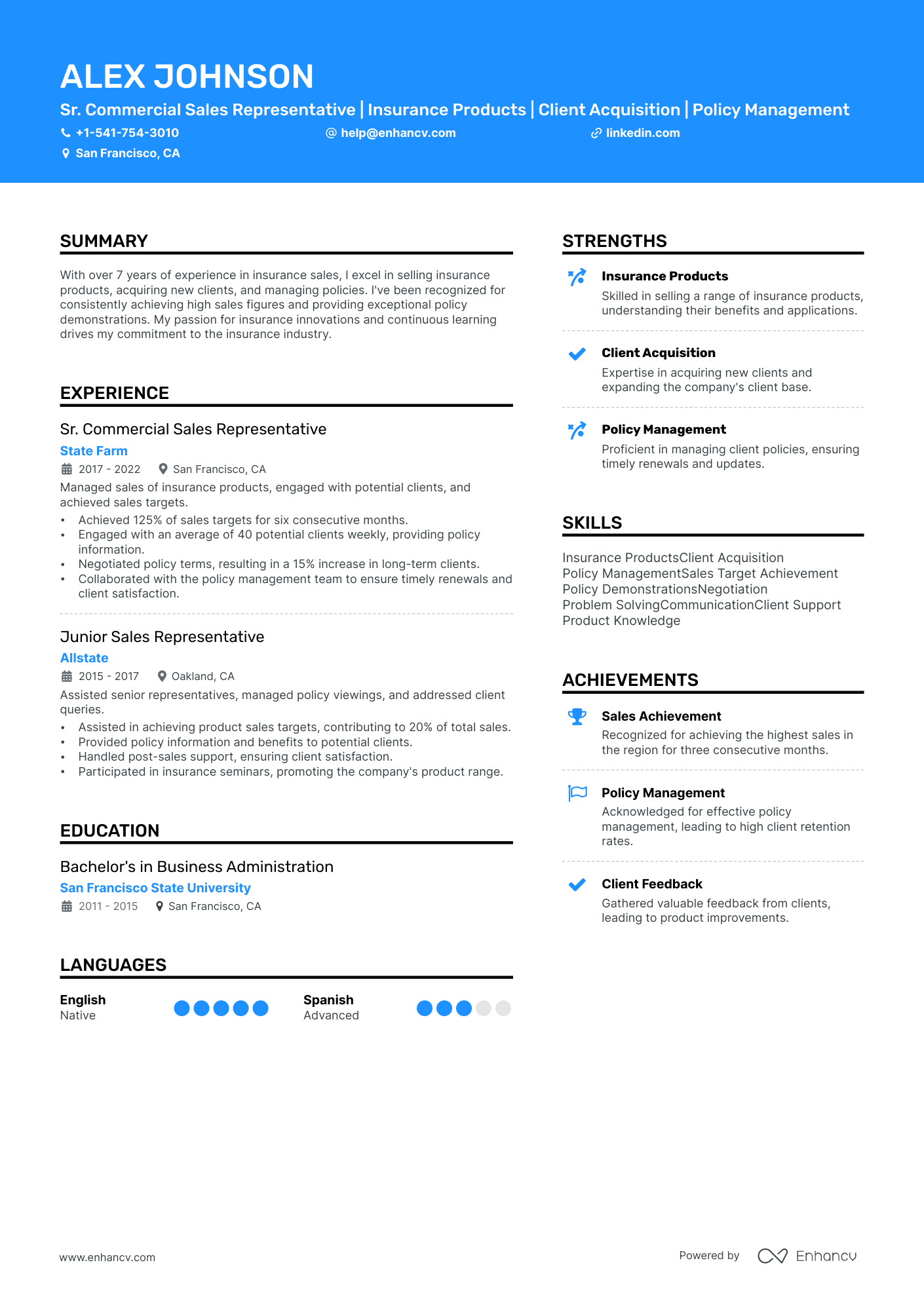 5 Insurance Agent Resume Examples & Guide for 2024