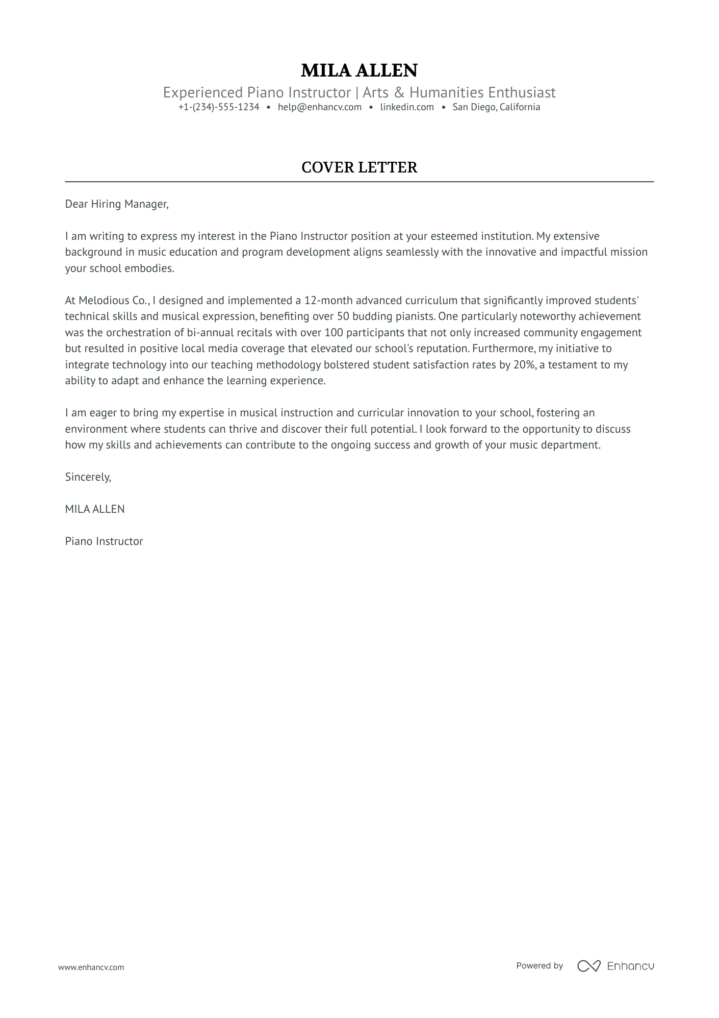 21 Professional Teacher Cover Letter Examples and Template for 2024 ...