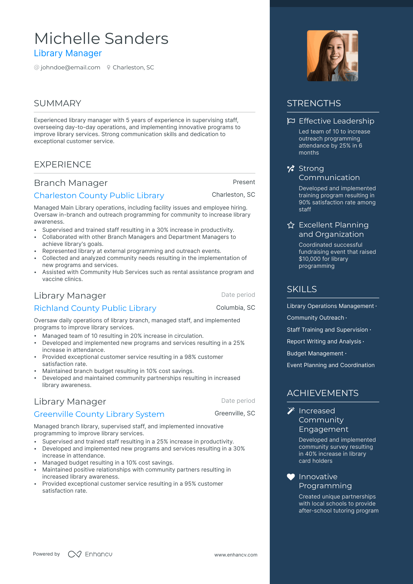 3 Librarian Resume Examples & Guide for 2024