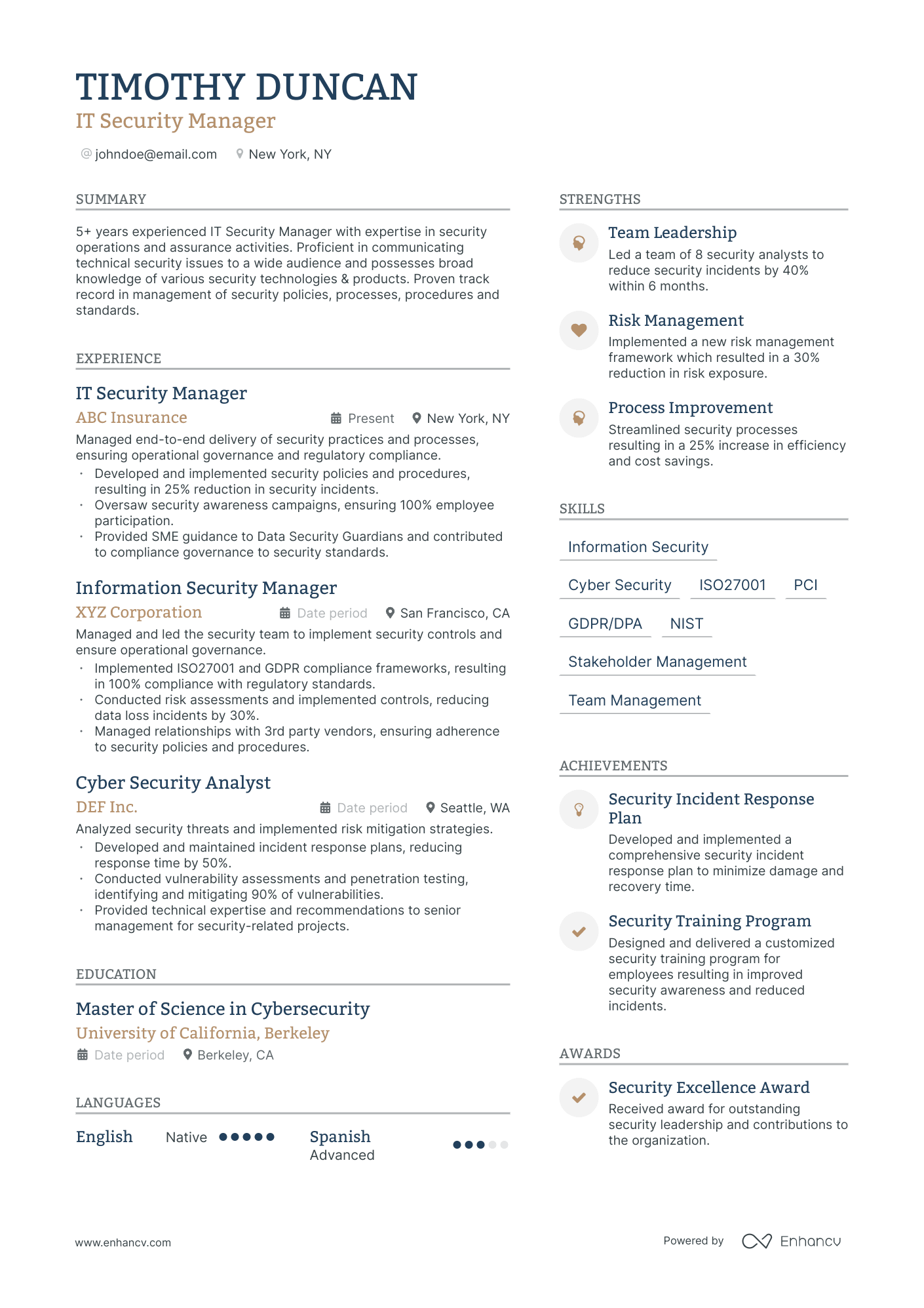 16 IT Manager Resume Examples & Guide for 2024