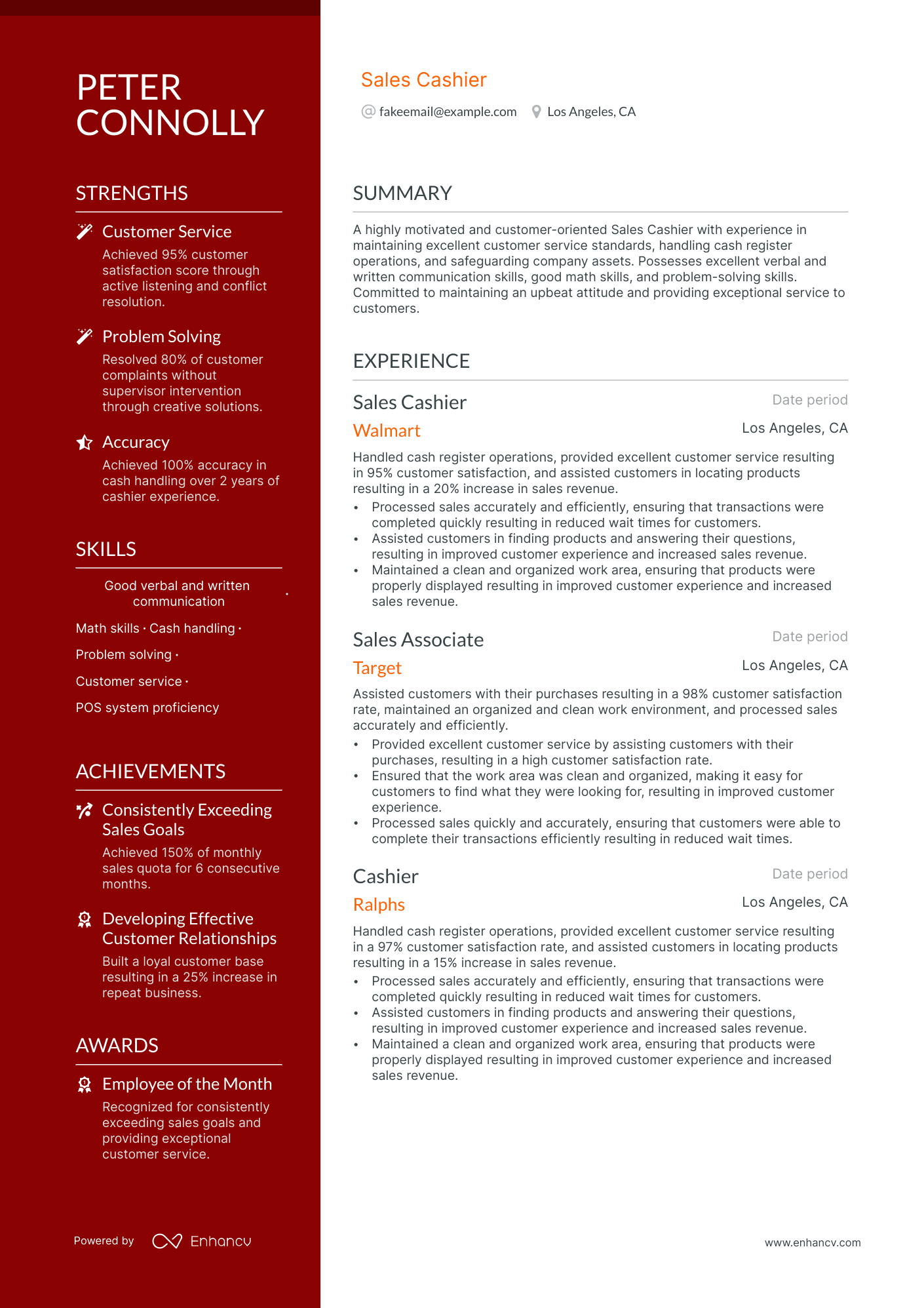 10 Cashier Resume Examples & Guide for 2024