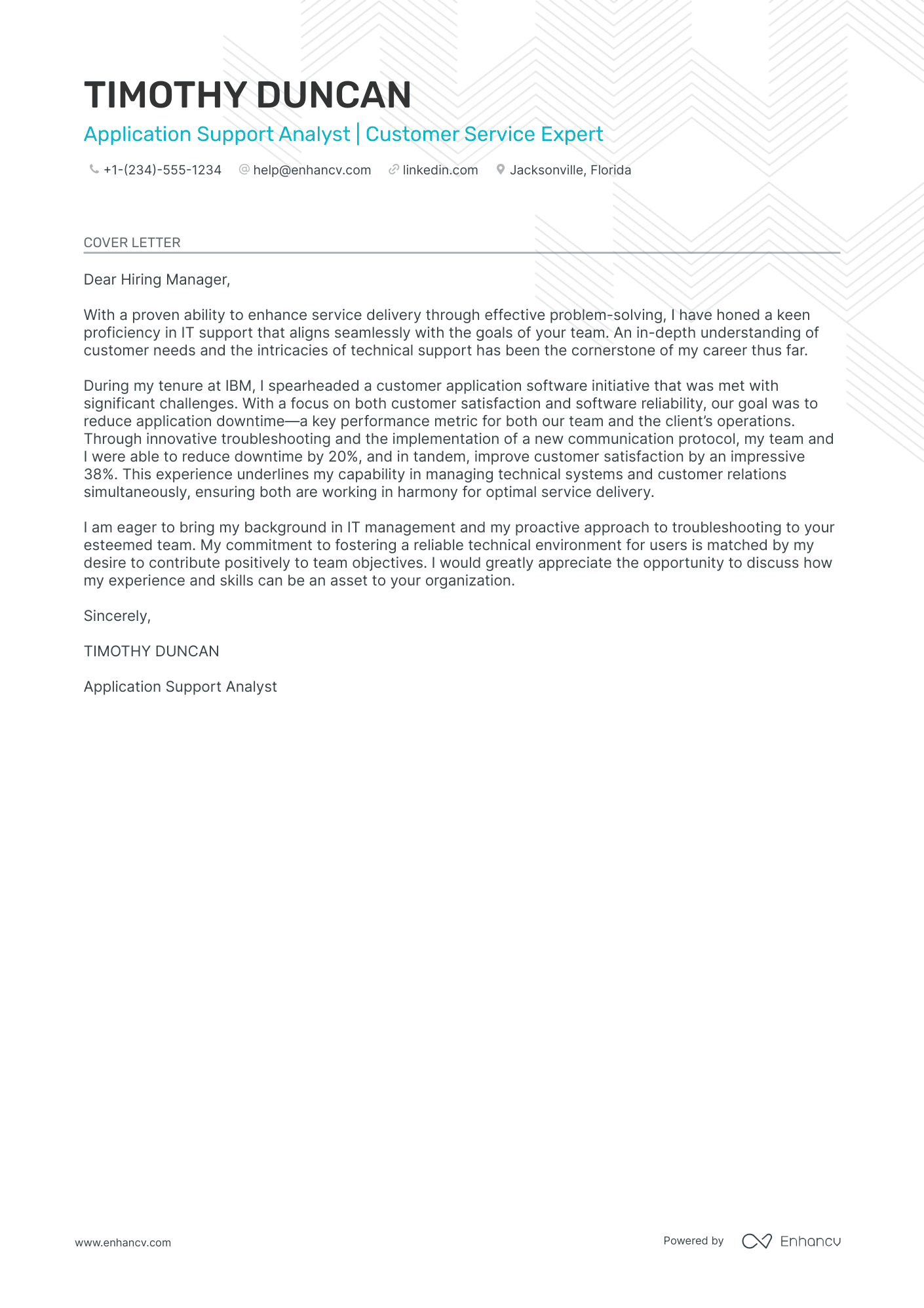 5 Professional MBA Cover Letter Examples and Template for 2024 | Enhancv