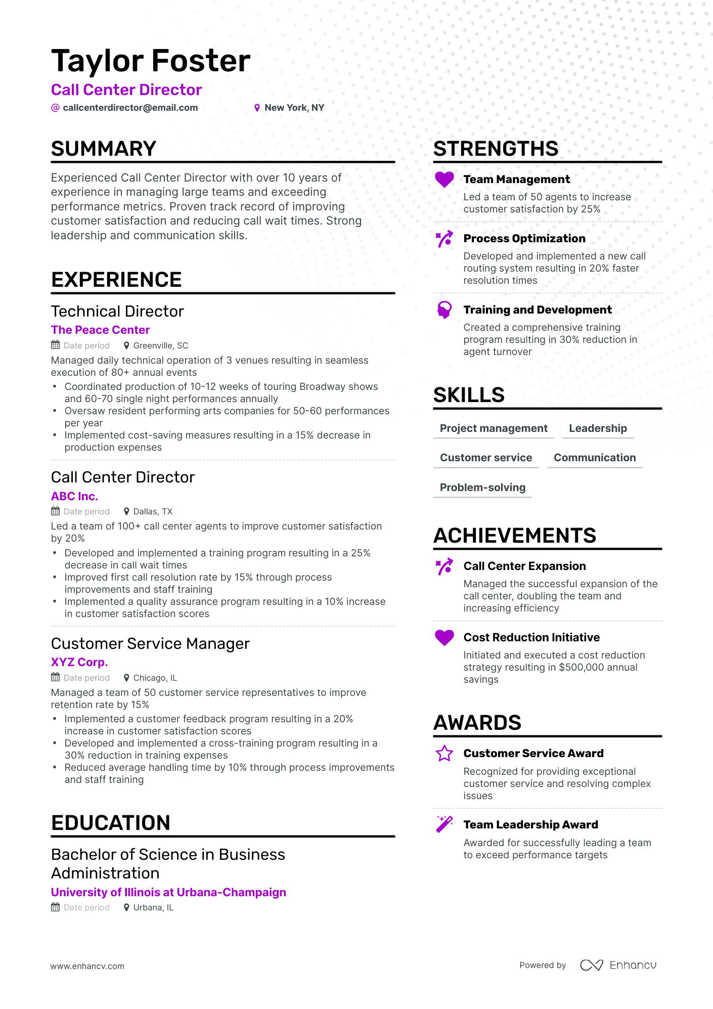 4 Call Center Representative Resume Examples & Guide for 2024