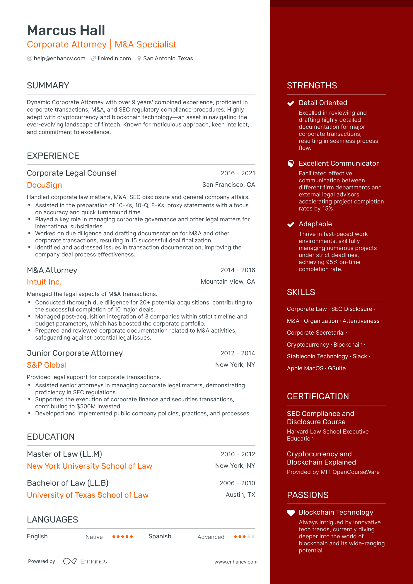 5 Counsel Resume Examples & Guide for 2024