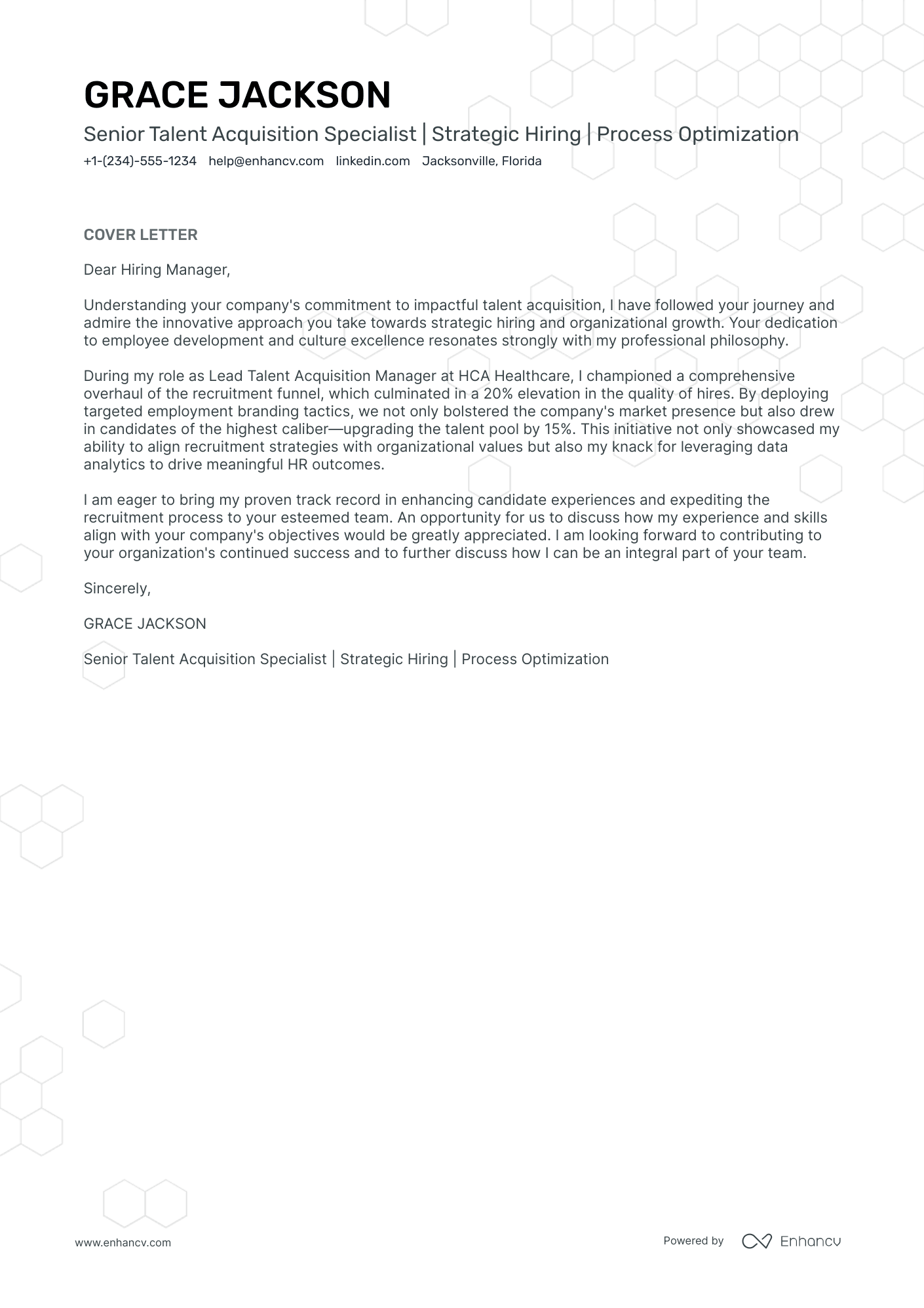 15 Professional Recruiter Cover Letter Examples and Template for 2024 ...
