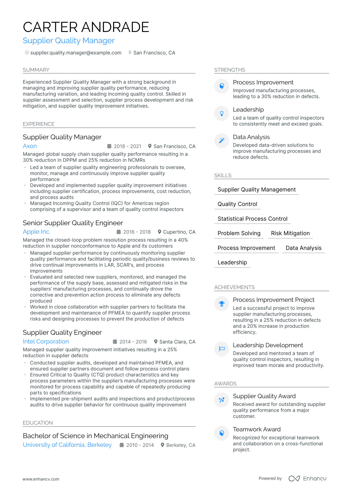 8 Quality Manager Resume Examples & Guide for 2024