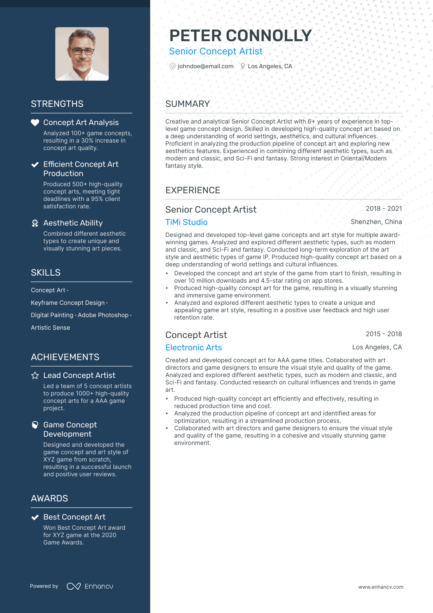 6 Artist Resume Examples & Guide for 2024