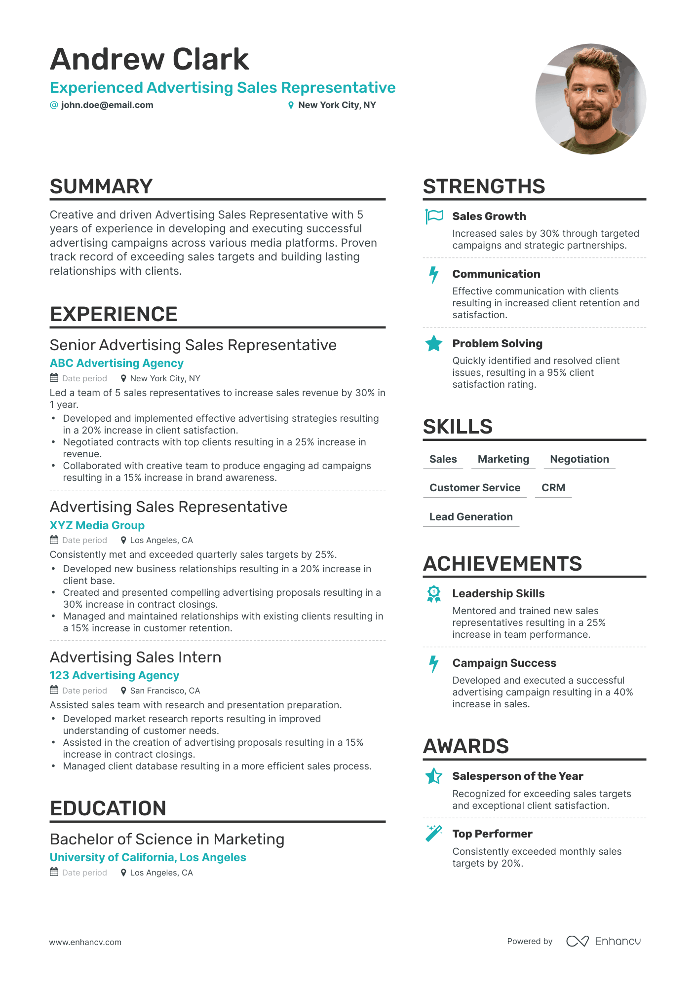14 Sales Representative Resume Examples & Guide for 2024