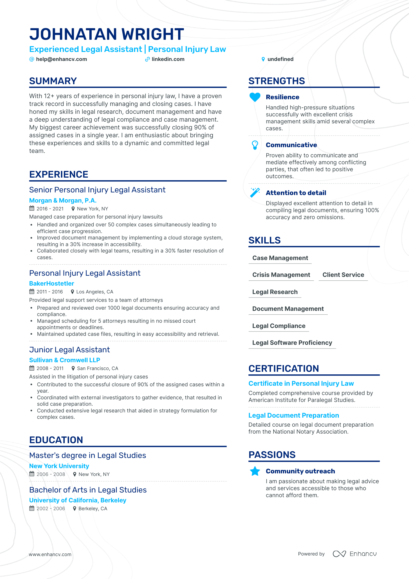 5 Legal Assistant Resume Examples & Guide for 2024