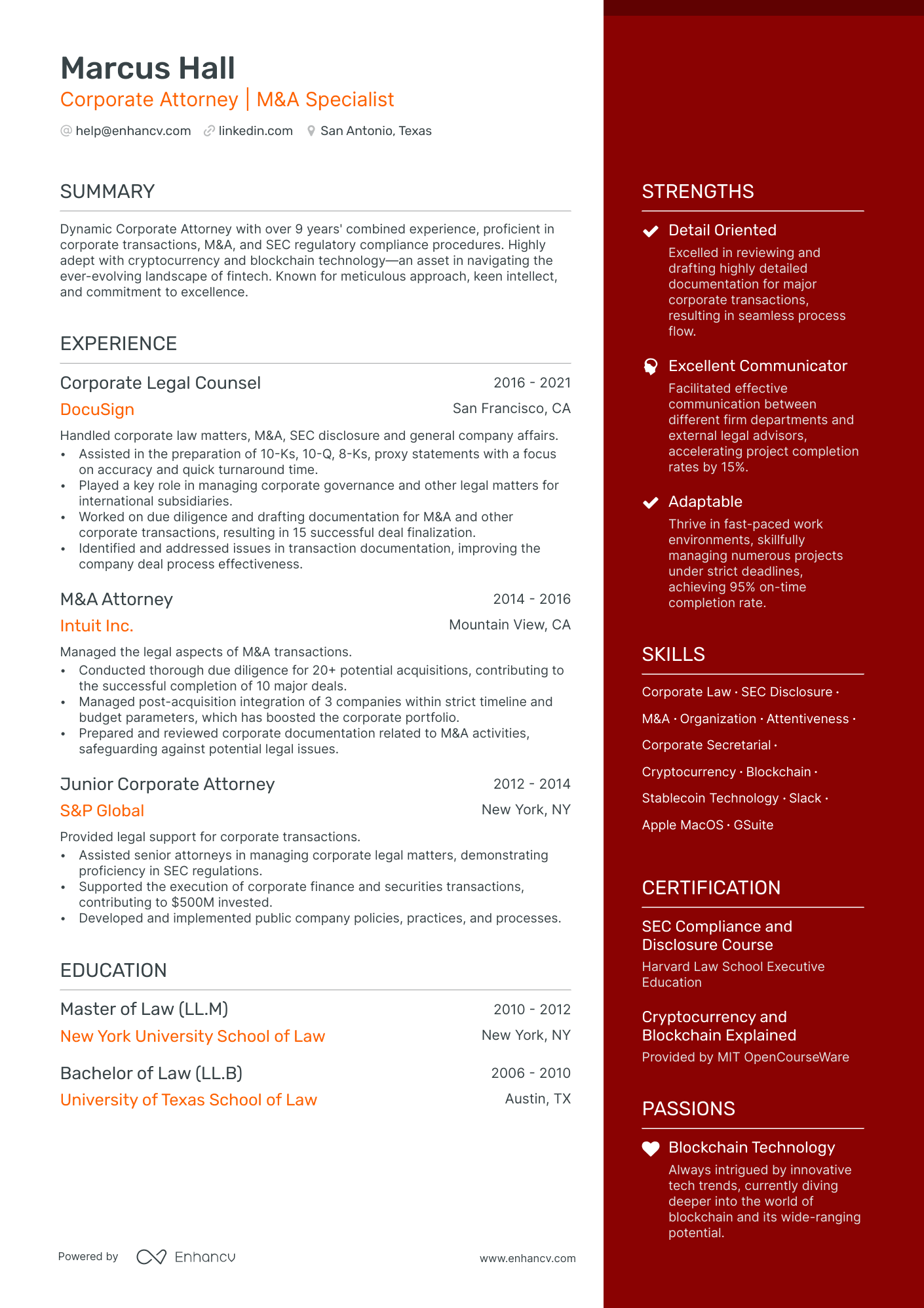 5 Counsel Resume Examples & Guide for 2024