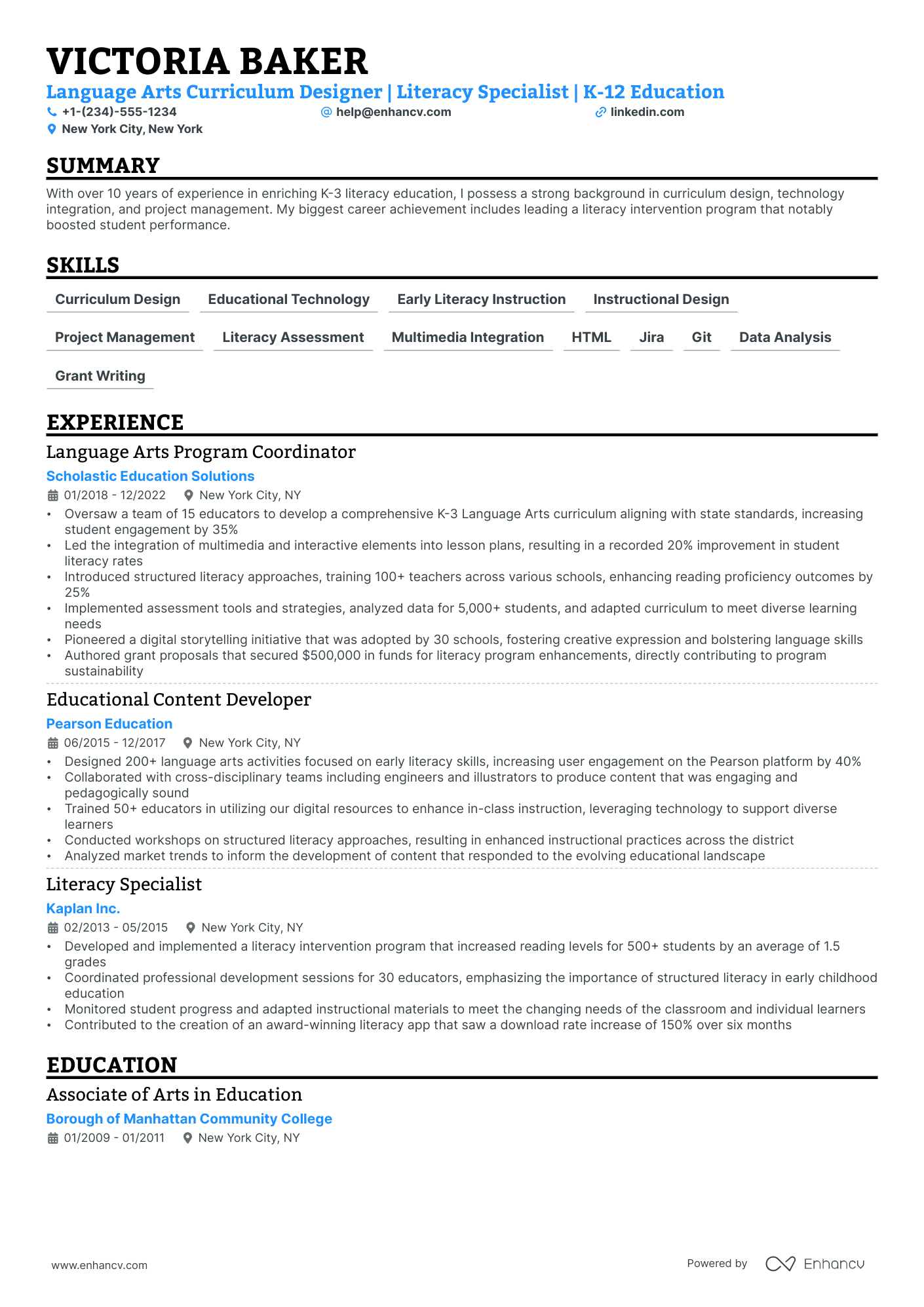5 Curriculum Designer Resume Examples & Guide for 2024