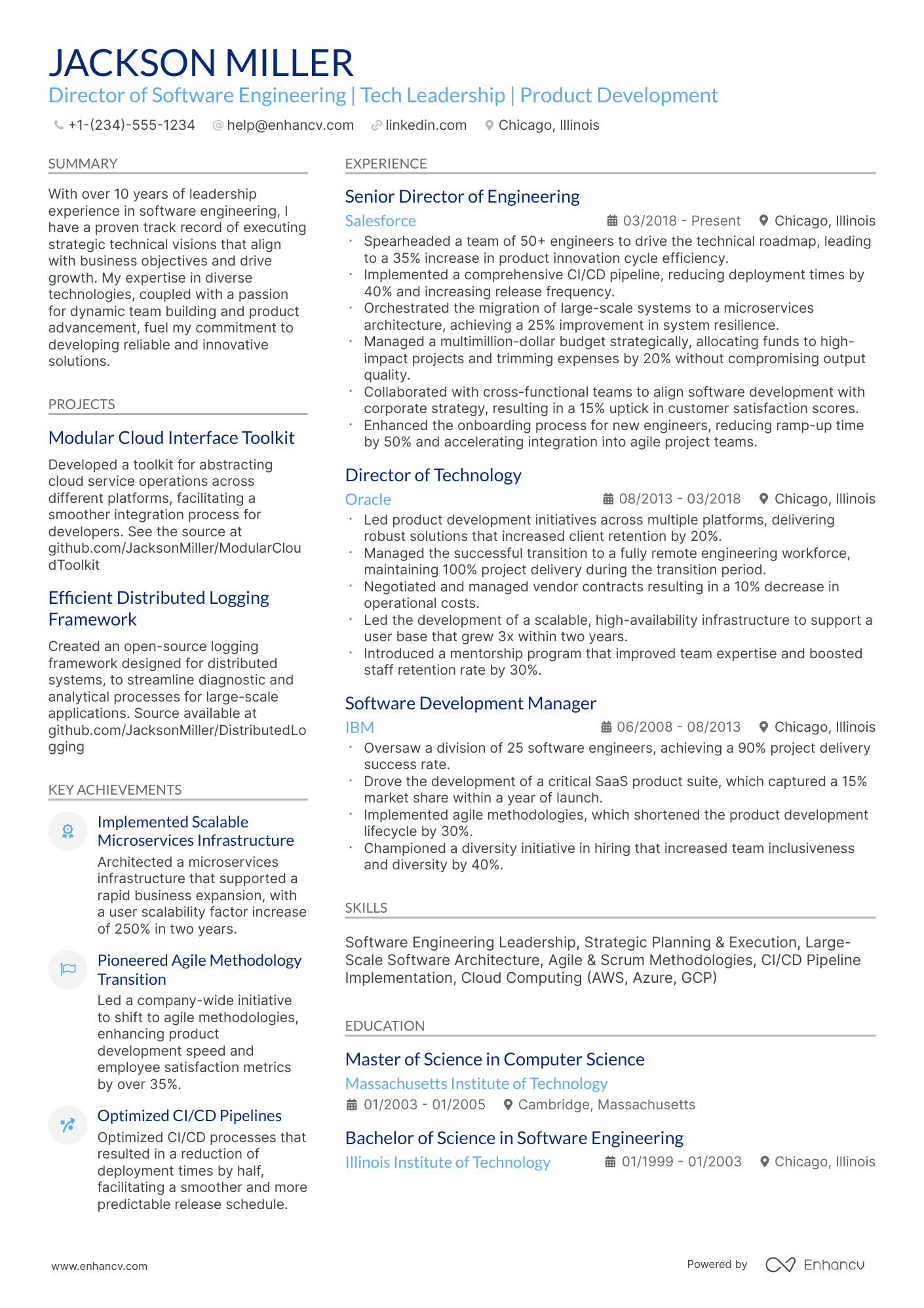 10 Director of Software Engineering Resume Examples & Guide for 2026